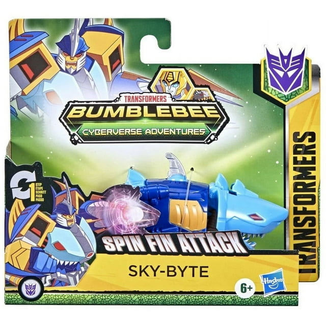 Transformers Cyberverse Adventures Sky-Byte Action Figure (Spin Fin ...