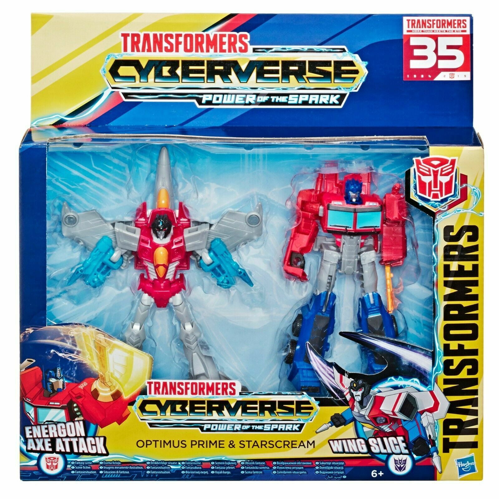 Transformers Cyberverse Optimus Prime & Starscream Action figures ...