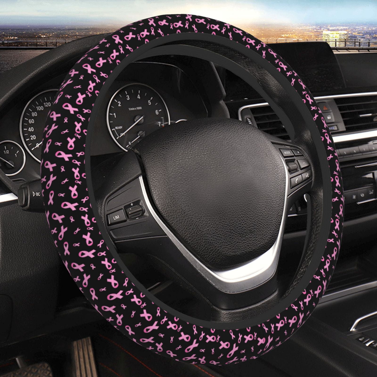 Steering Wheel Cover, Breast Cancer Awareness Cute Car Steering Wheel ...