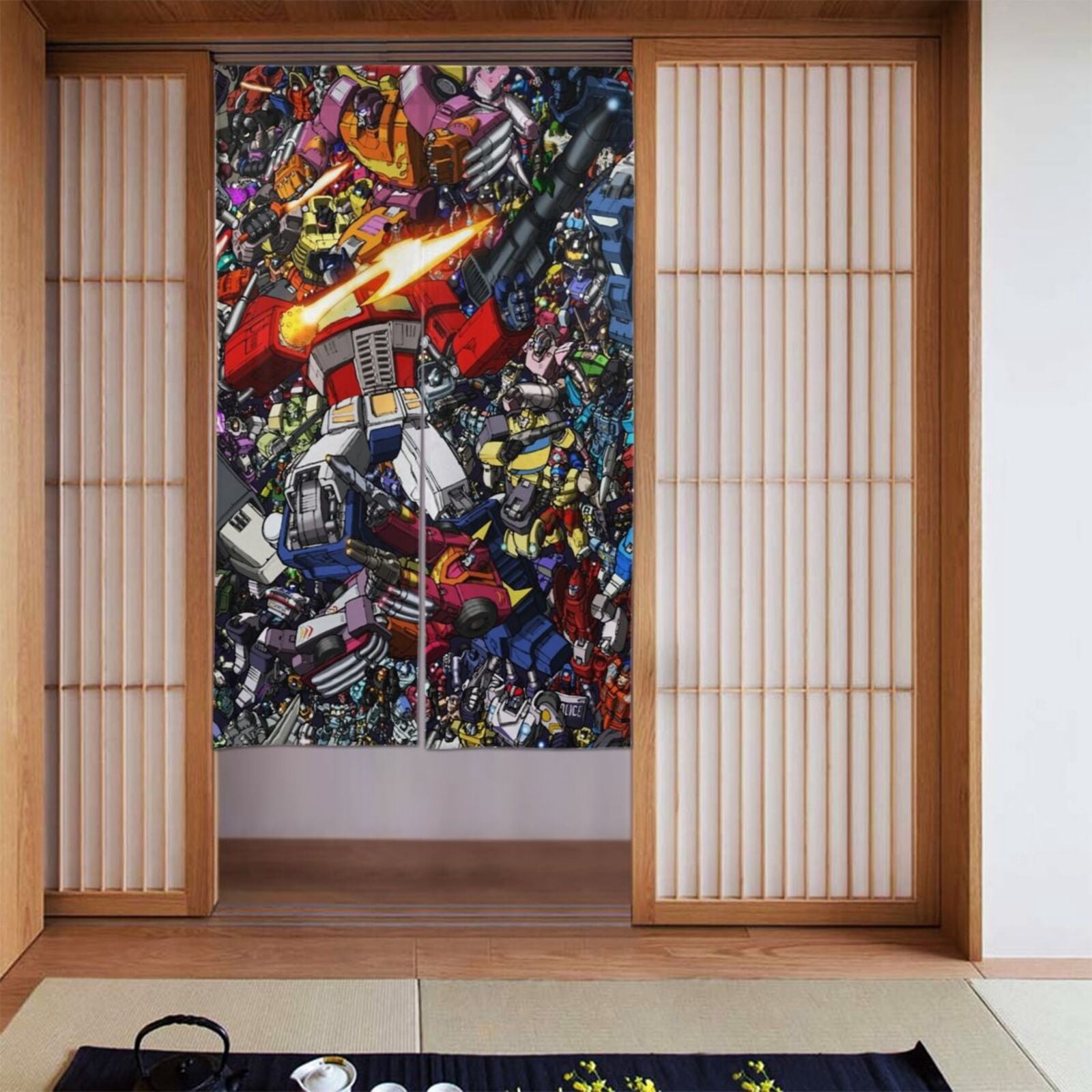 Transformers Door Curtains, Funny 2 Panels Partition Doorway Curtain ...