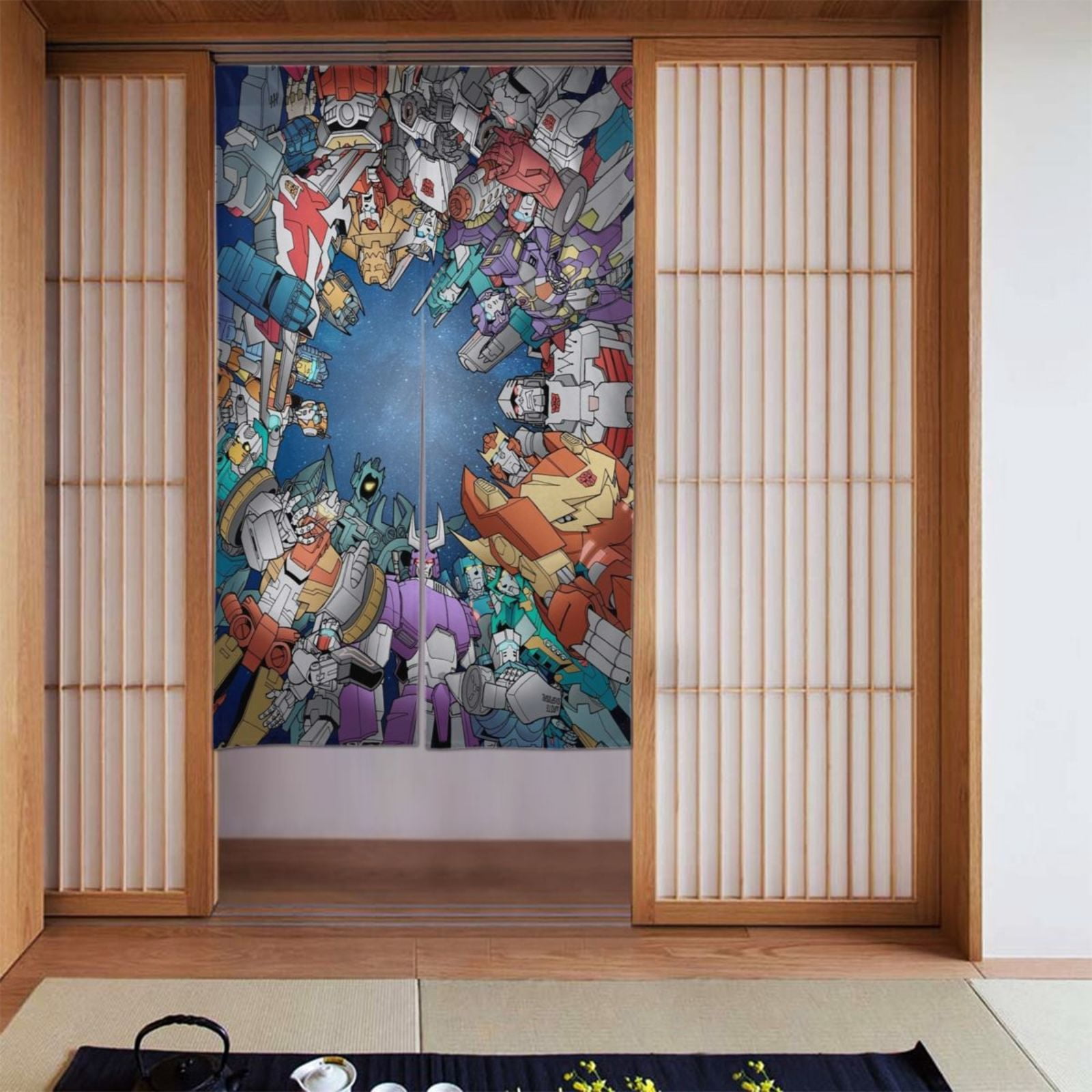 Transformers Door Curtains, Funny 2 Panels Partition Doorway Curtain ...