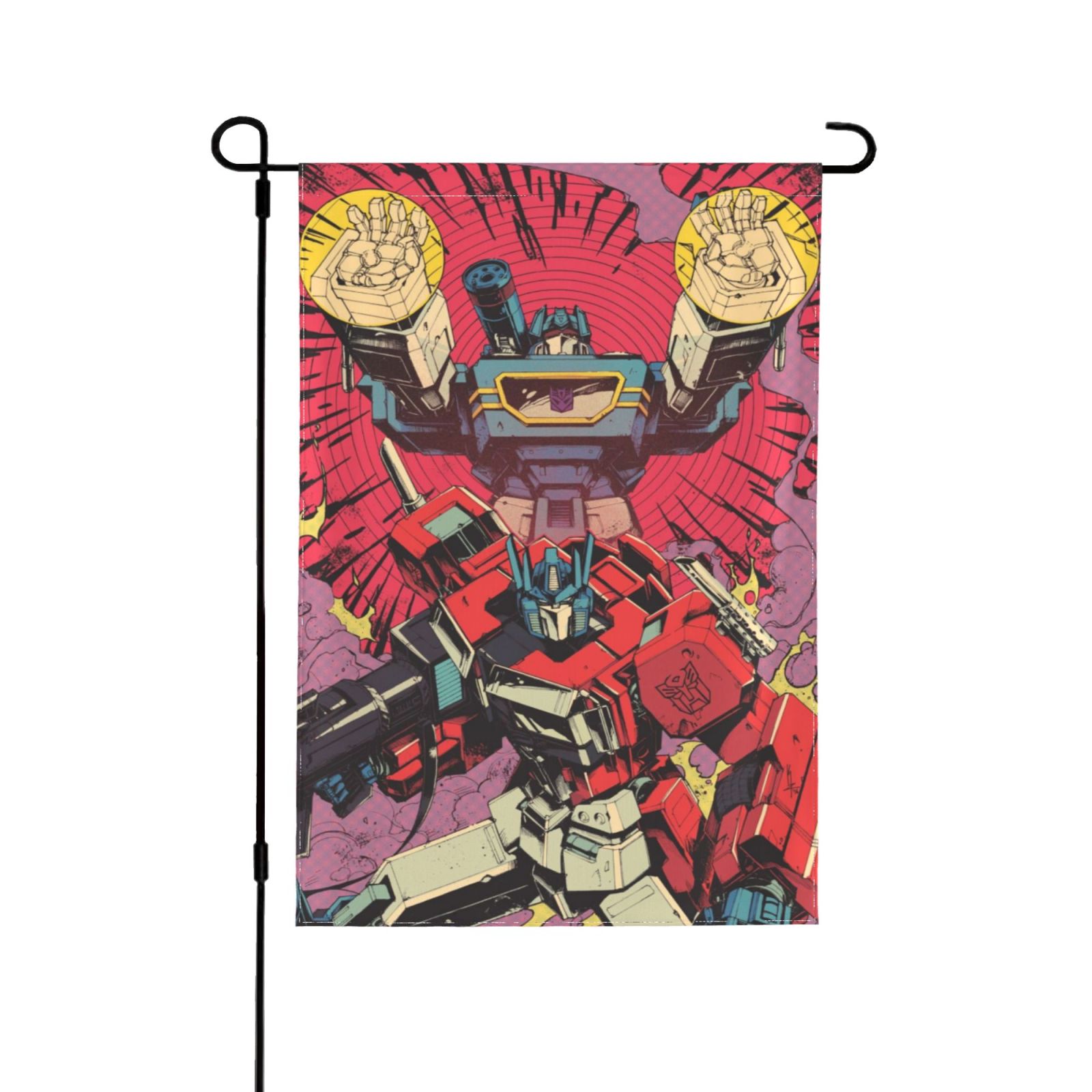 Transformers Double Sided Cartoon Yard Flags 12.5x18 Inch Burlap ...