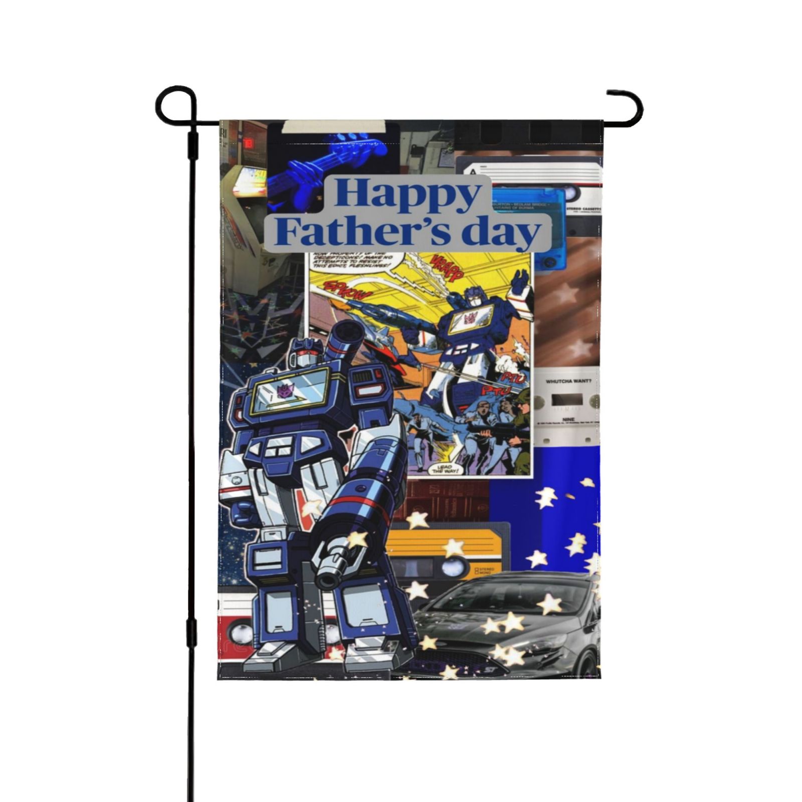 Transformers Double Sided Cartoon Yard Flags 12.5x18 Inch Burlap ...