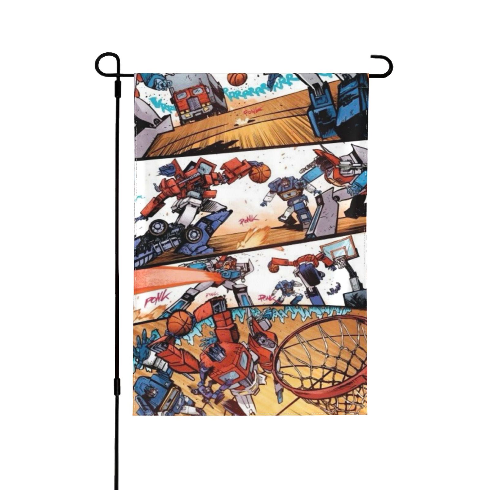 Transformers Double Sided Cartoon Yard Flags 28x40 Inch Burlap Outdoor ...