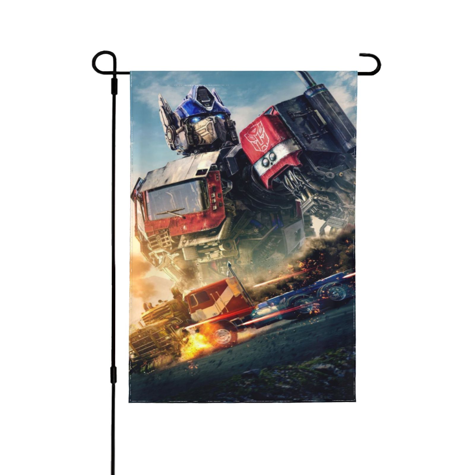 Transformers Double Sided Cartoon Yard Flags 28x40 Inch Burlap Outdoor ...