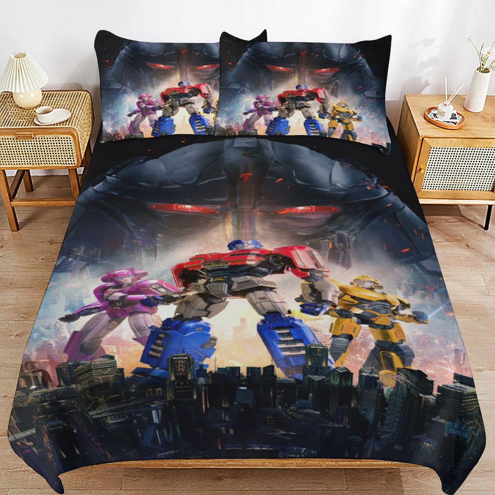 Transformers Duvet Cover Bedding Set Cartoon Print Soft Quilt Cover 3 ...