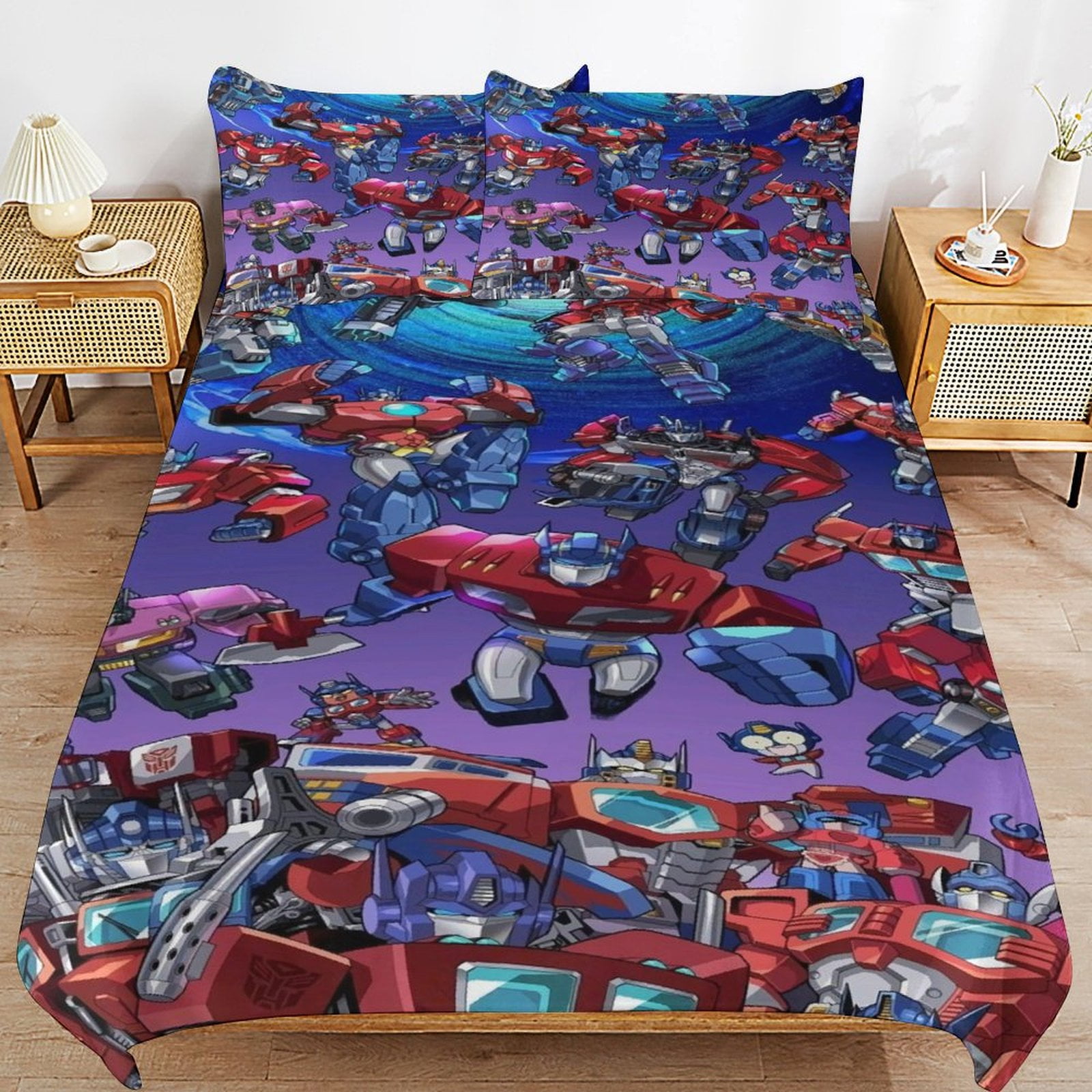 Transformers Duvet Cover Bedding Set Cartoon Print Soft Quilt Cover 3 ...
