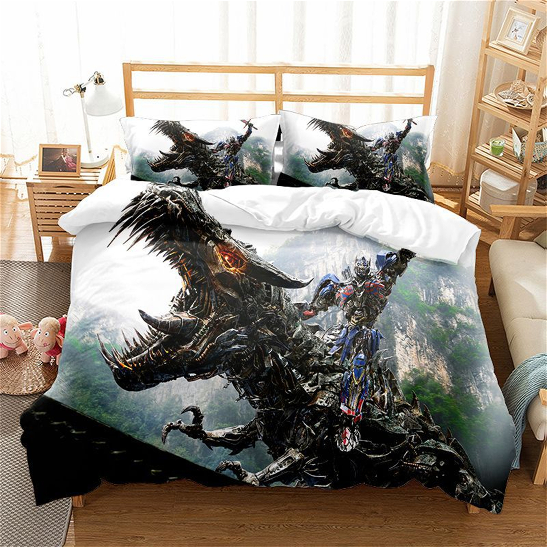 Transformers Duvet Cover Set Bumblebee Optimus Prime Quilt Cover for ...