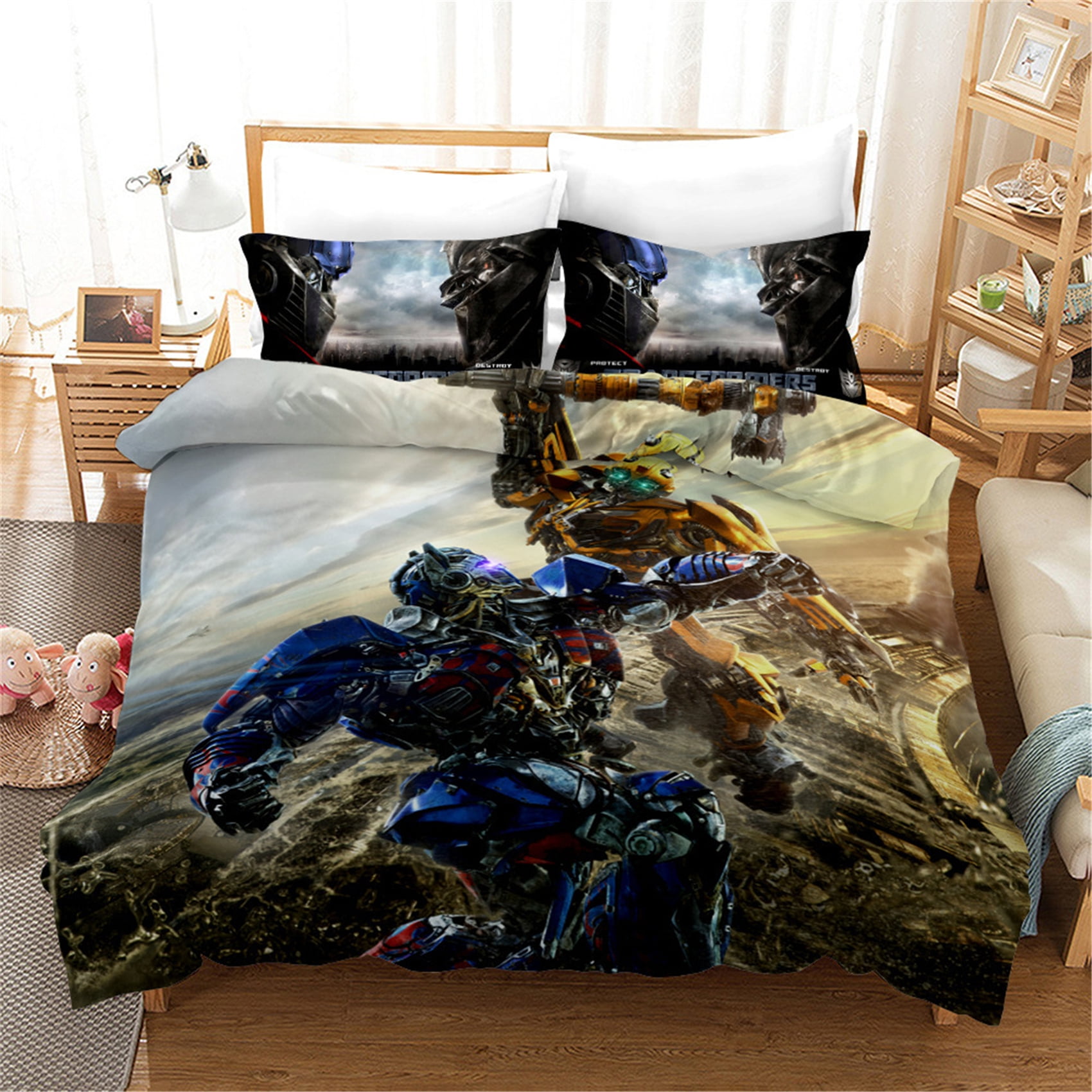 Transformers Duvet Cover Set Bumblebee Optimus Prime Quilt Cover for ...