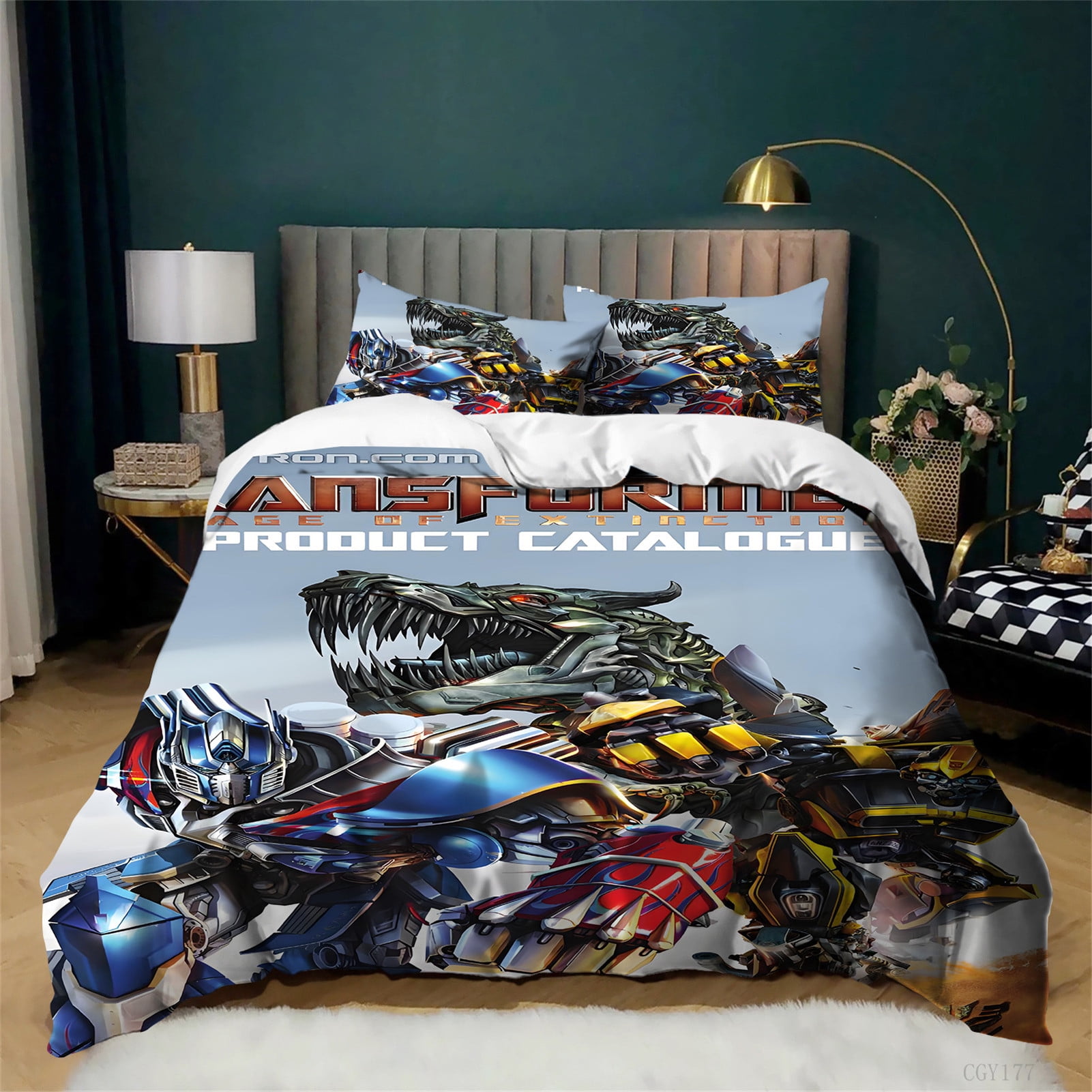 Transformers Duvet Cover Set Bumblebee Optimus Prime Soft Breathable ...