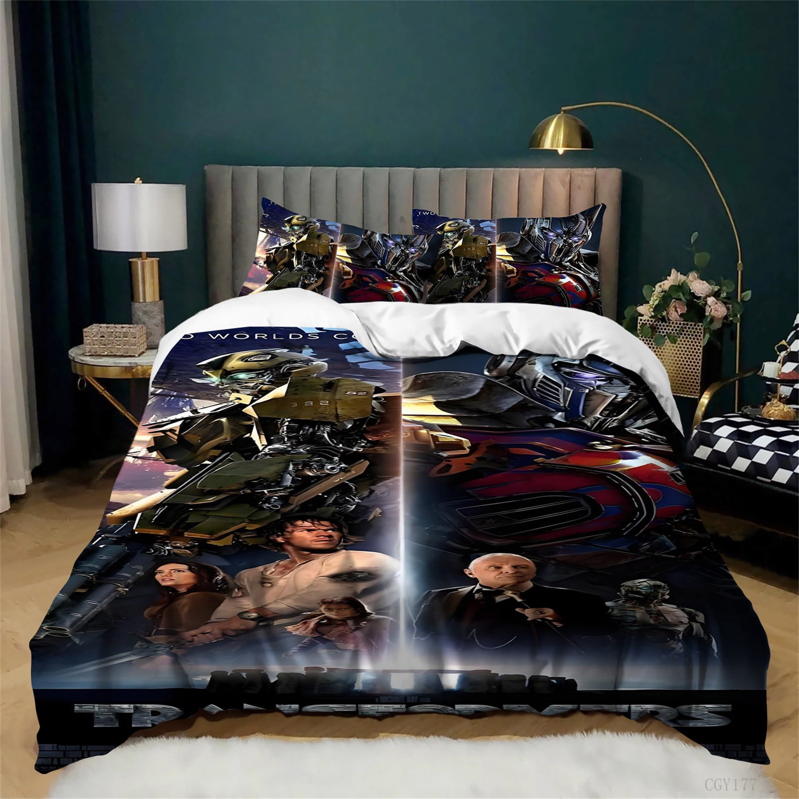 Transformers Duvet Cover Set Soft Breathable Comforter Set 3pcs ...