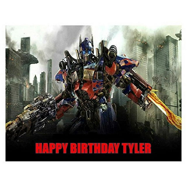 Transformers Edible Image Cake Topper For Your Quarter Sheet Cake By ...