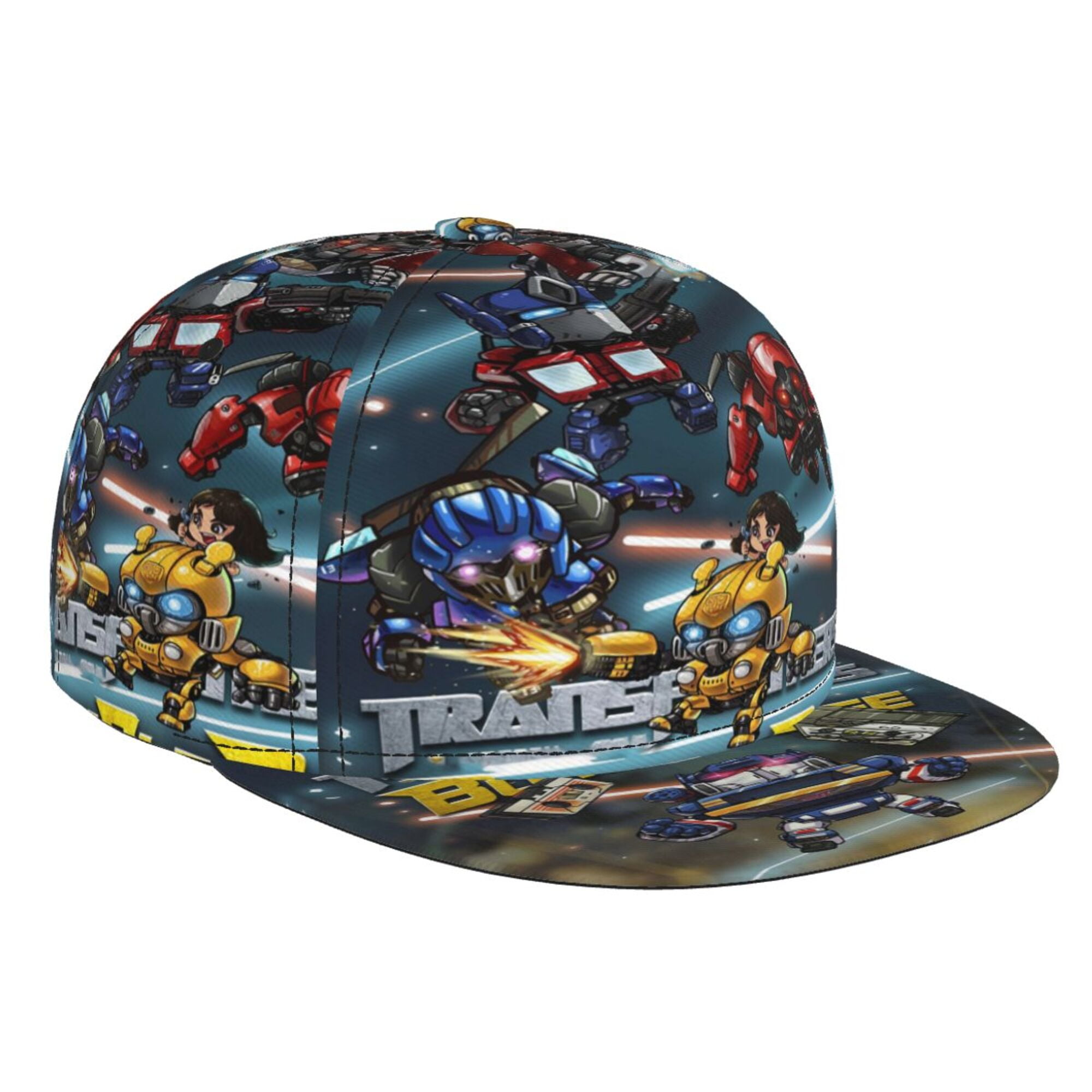 Transformers Flat Brim Bill Baseball Cap Adjustable Hat Hip Hop Caps for Dad Kids Men Women ...