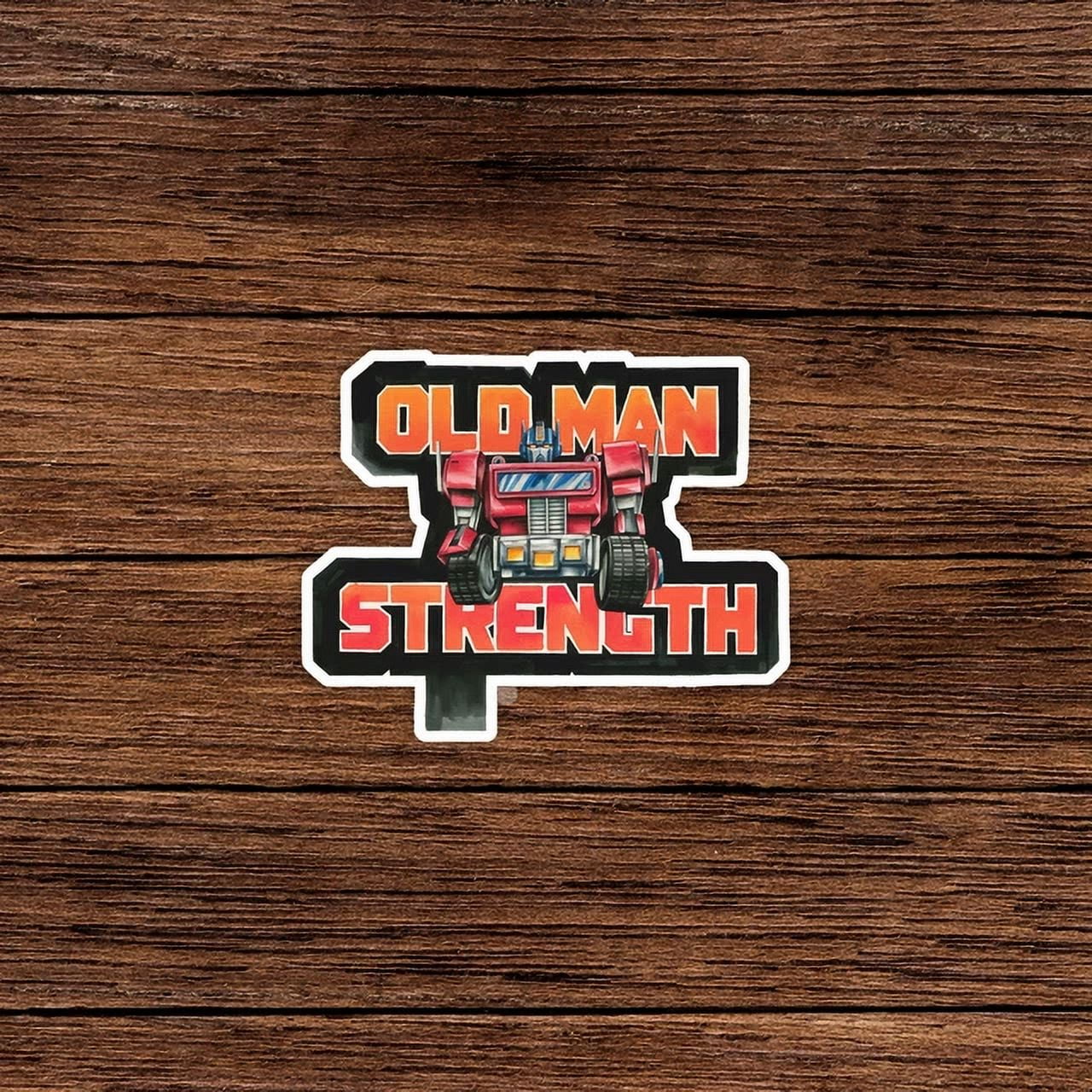 Transformers G1 Optimus Prime Old Man Strength Sticker Decalphone Decal ...