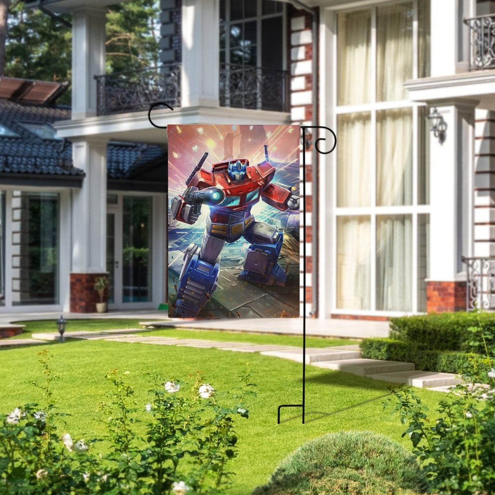 Transformers Garden Banner - Double-Sided House Outdoor Flag for Yard ...