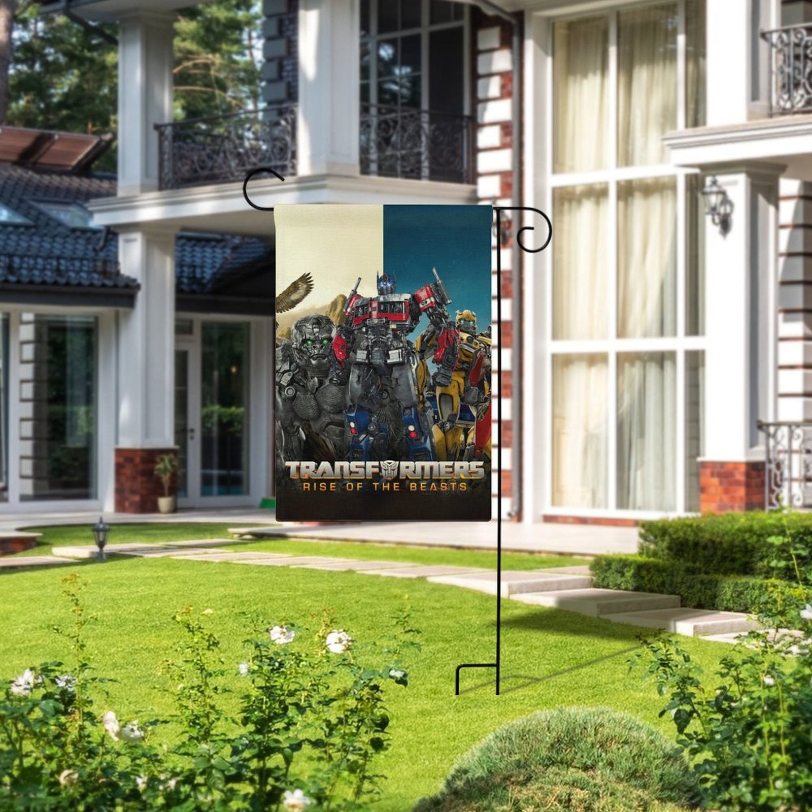 Transformers Garden Banner - Double-Sided House Outdoor Flag for Yard ...