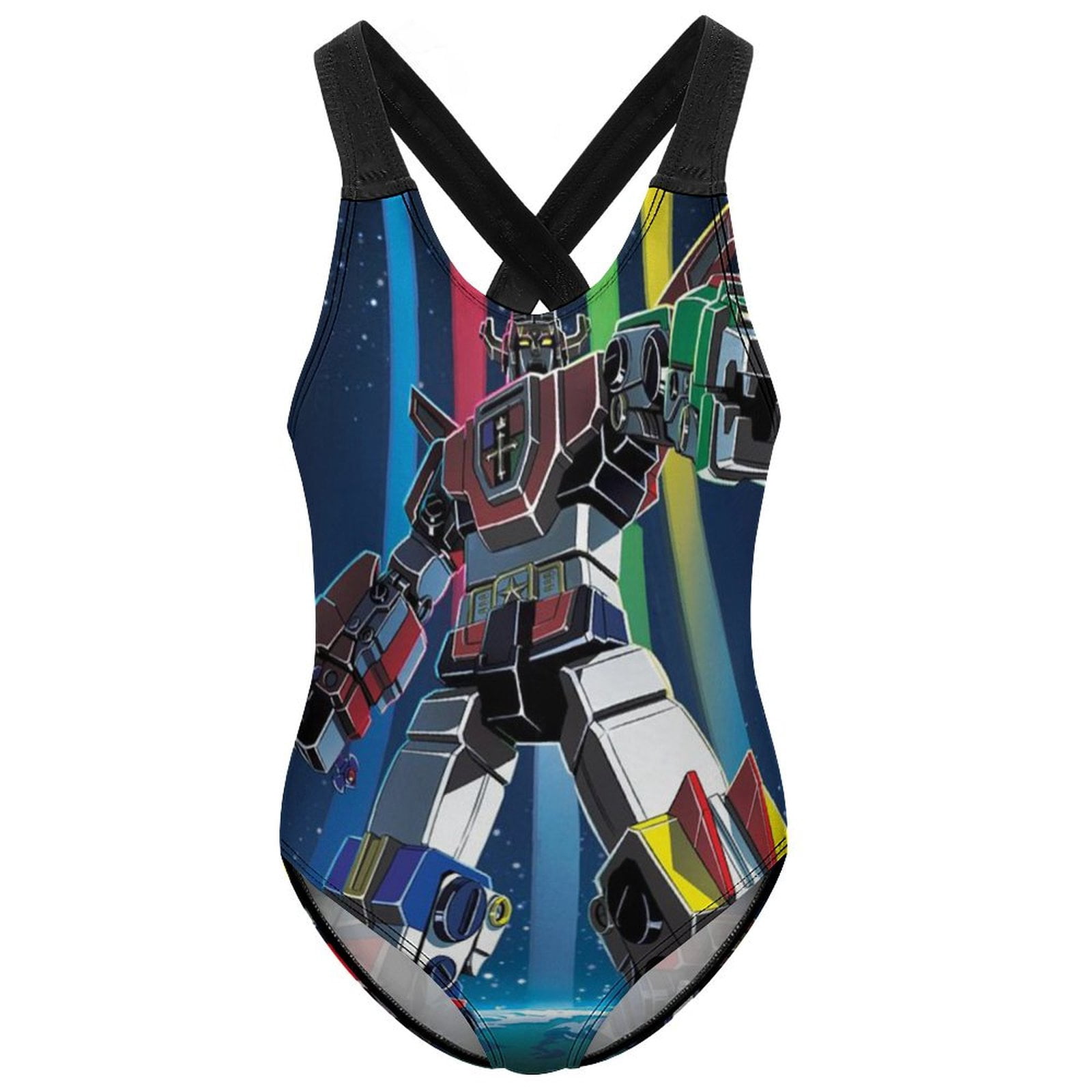 Transformers Girls Swimwear Cartoon Cross Shoulder Swimsuit Bathing ...