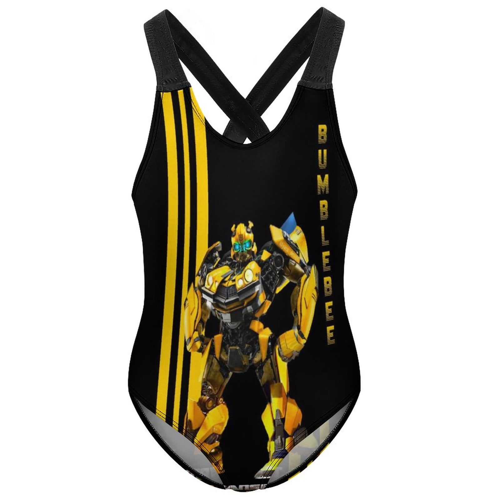 Transformers Girls Swimwear Cartoon Cross Shoulder Swimsuit Bathing ...