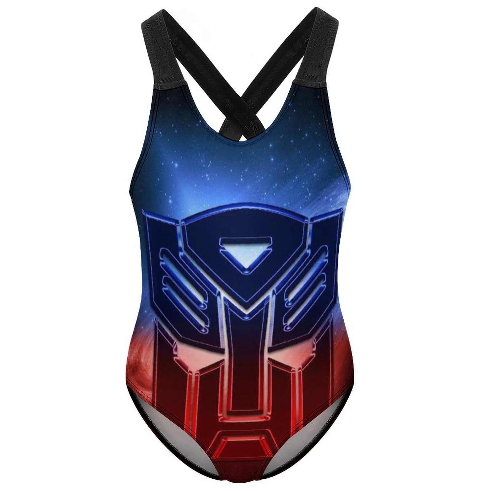 Transformers Girls Swimwear Cartoon Cross Shoulder Swimsuit Bathing ...