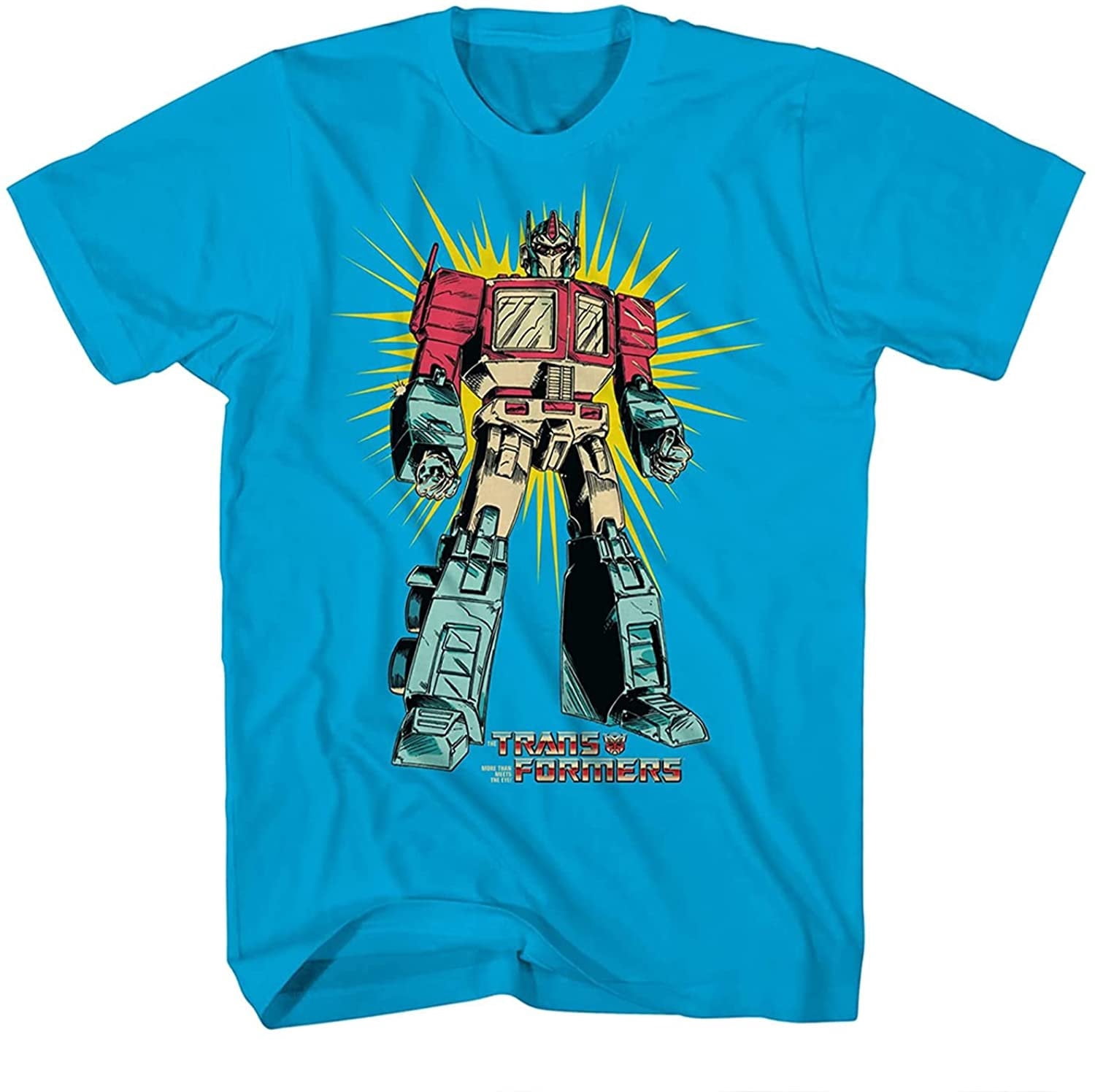 Transformers Men's Shirt, Graphic Print Cartoon Optimus Prime T-Shirt ...