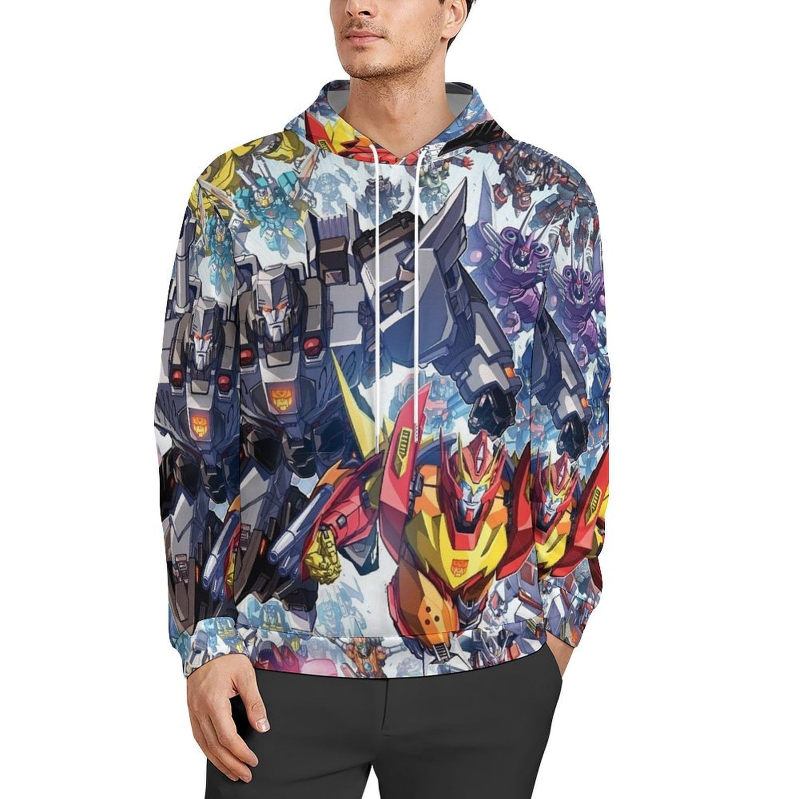 Transformers Hoodie for Men Women, Novelty Print Long Sleeve Hooded ...