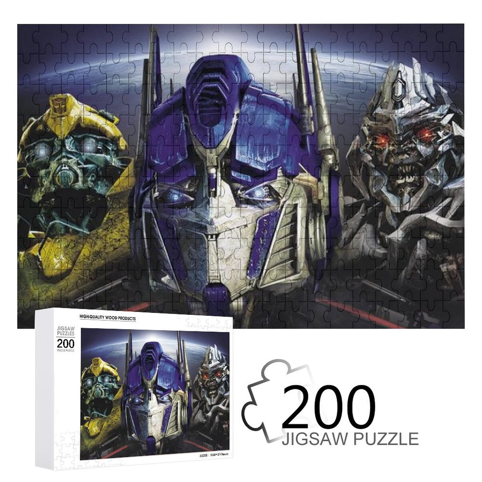 Transformers Jigsaw Puzzle For Adults & Kids - 200 PCS Puzzle For Boys ...