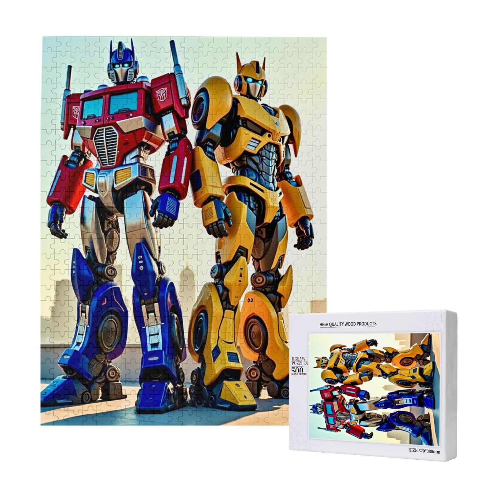 Transformers Jigsaw Puzzle for Kids Adults 300 Piece Challenging Wooden ...