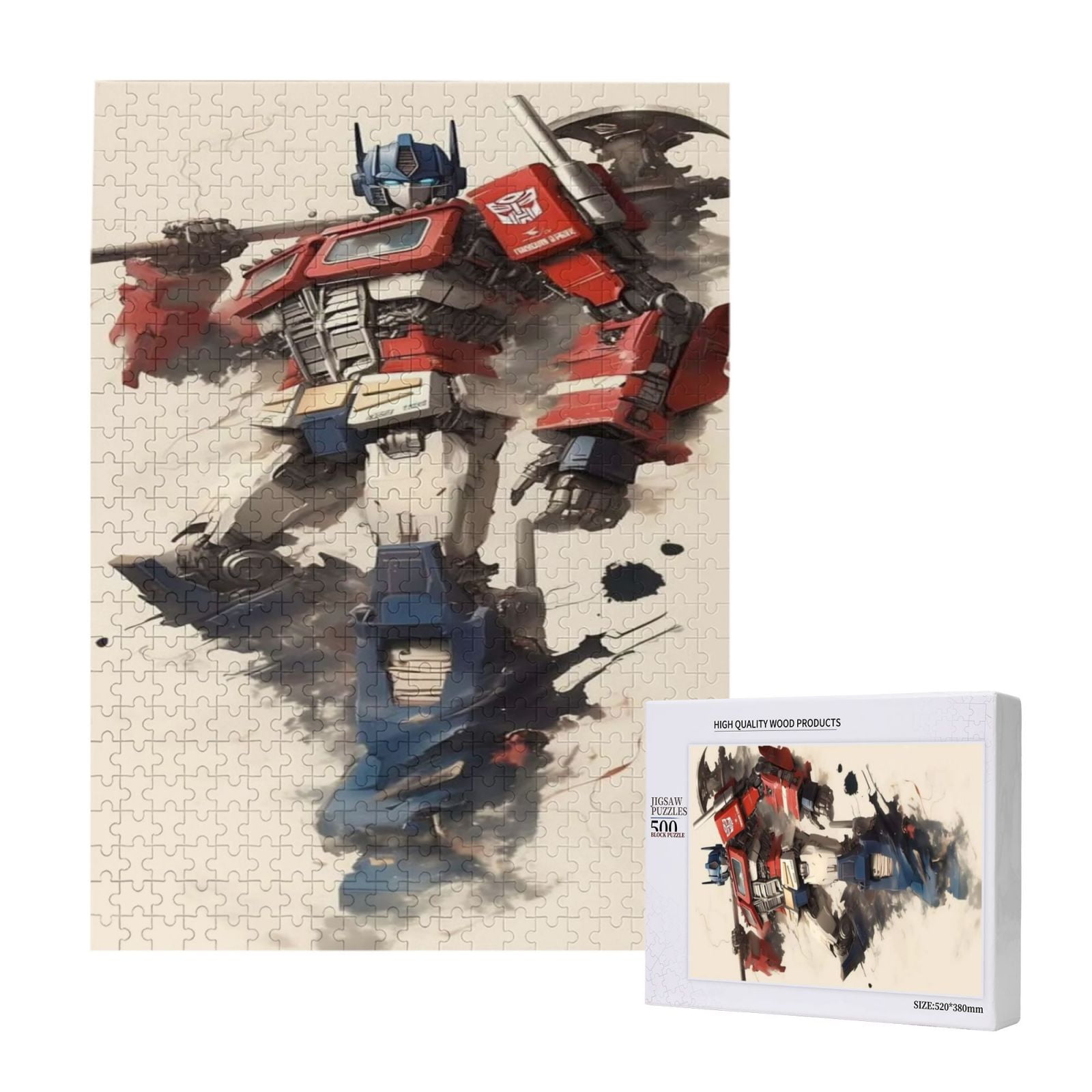 Transformers Jigsaw Puzzle for Kids Adults 500 Piece Challenging Wooden ...