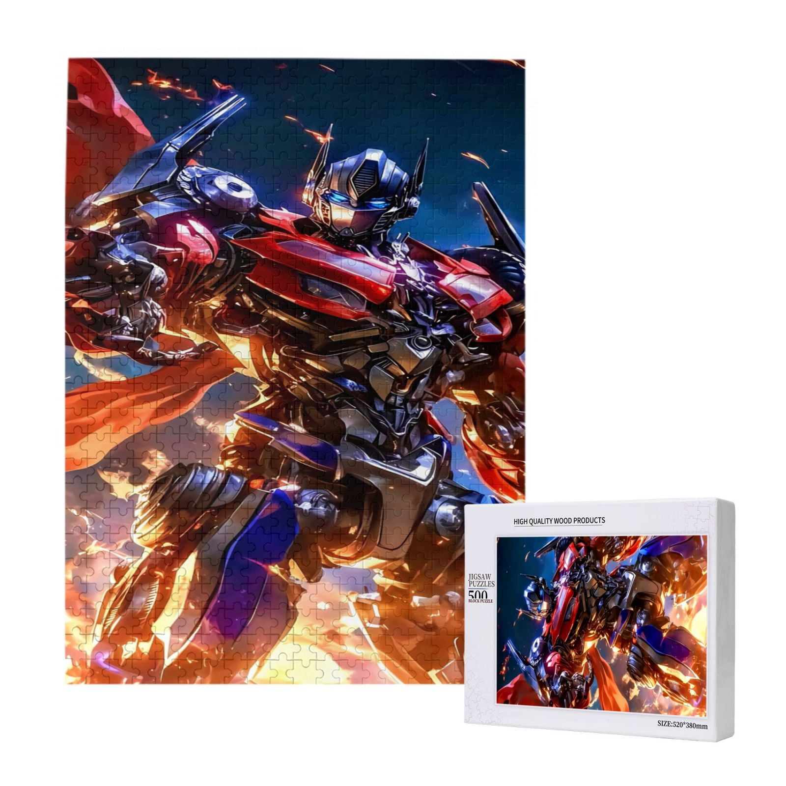 Transformers Jigsaw Puzzle for Kids Adults 500 Piece Challenging Wooden ...