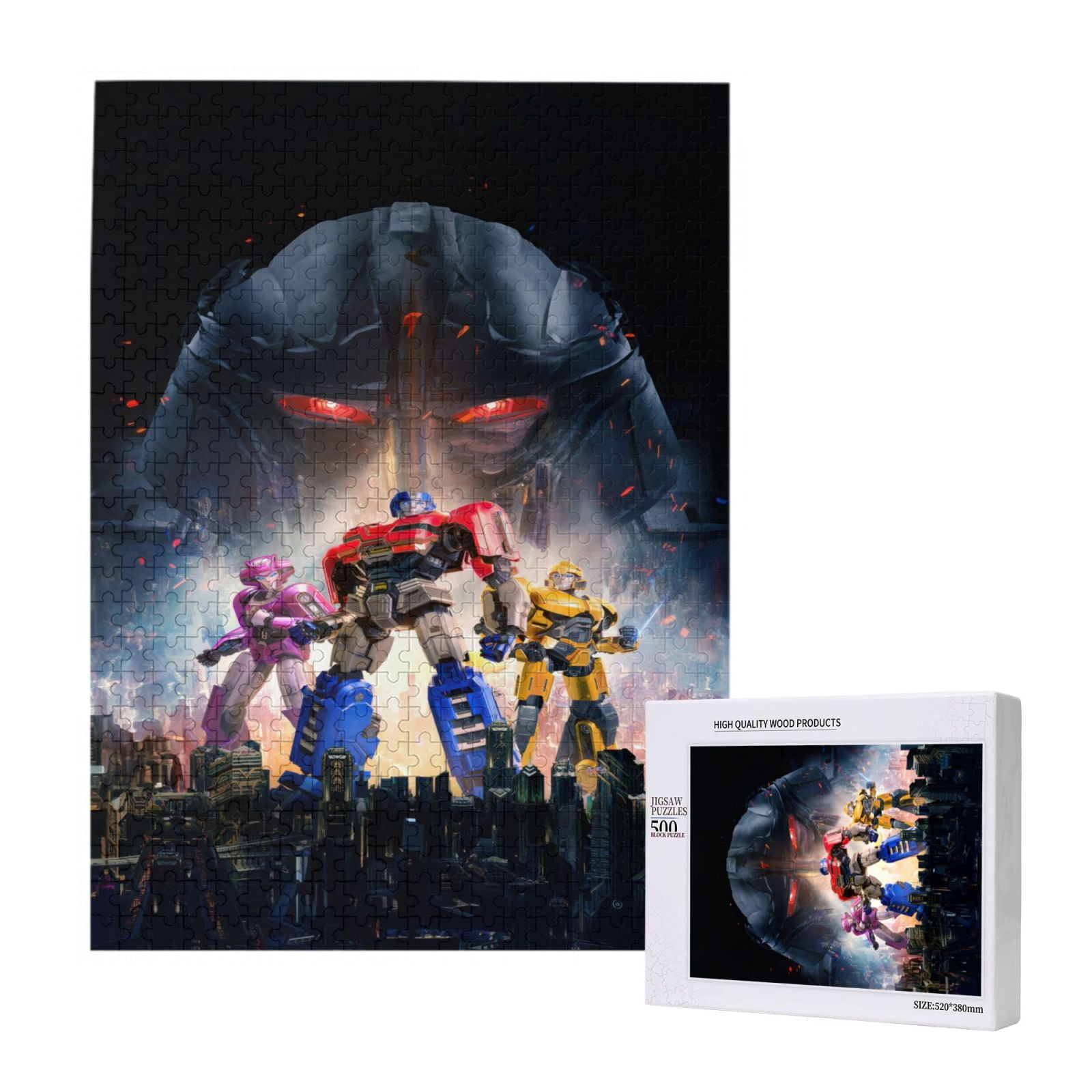 Transformers Jigsaw Puzzle for Kids Adults 500 Piece Challenging Wooden ...