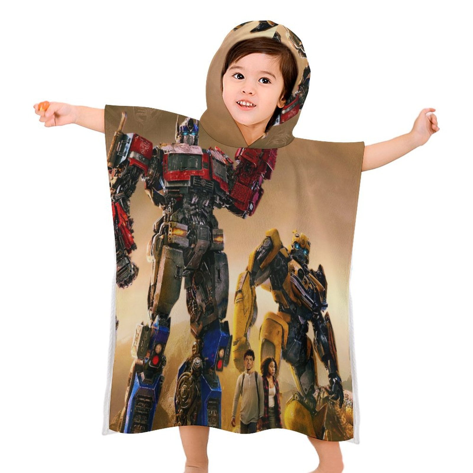Transformers Kids Beach Towels with Hood Soft Quick Dry Absorbent ...
