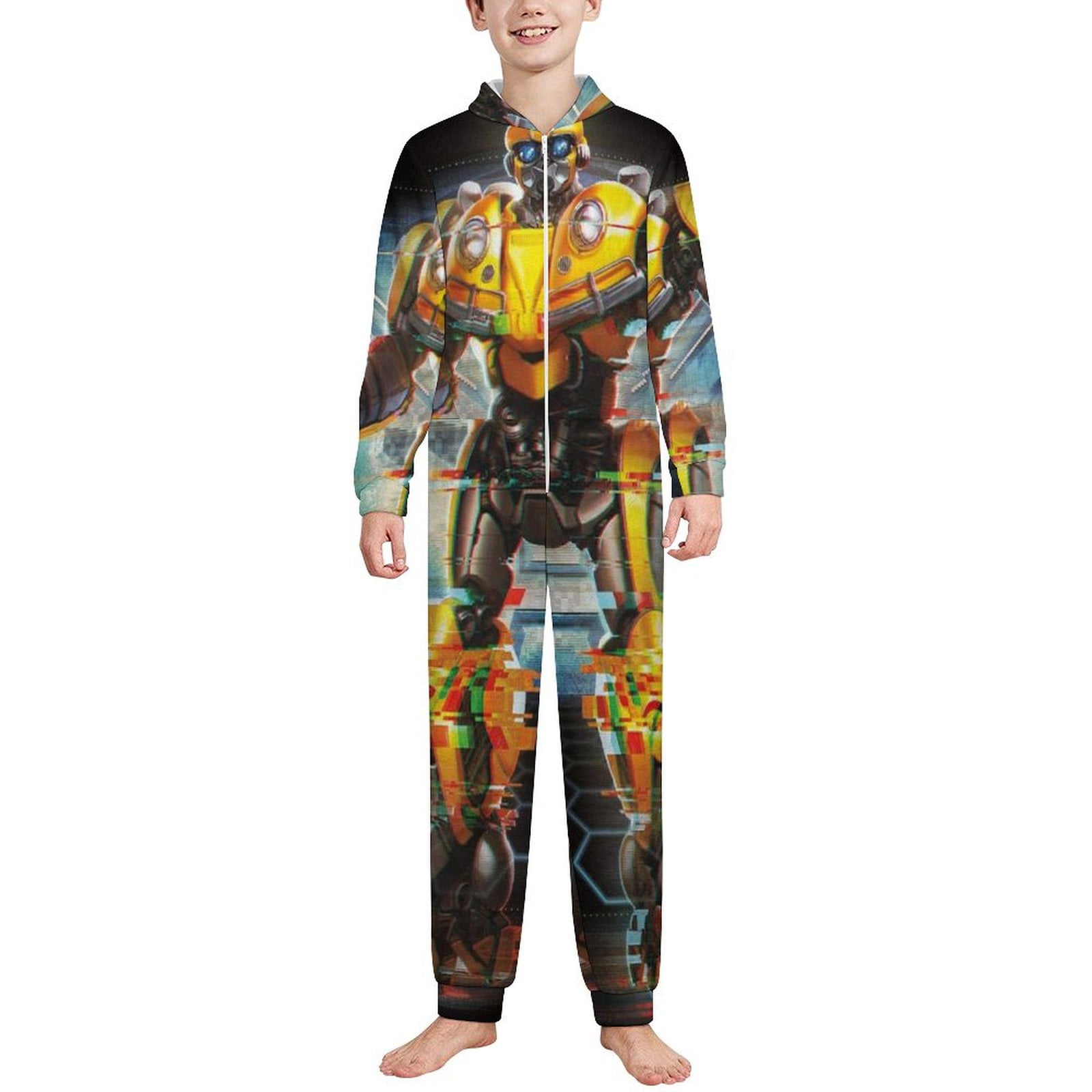 Transformers Kids Pajamas One Piece Hooded Union Suit Onesie PJs ...