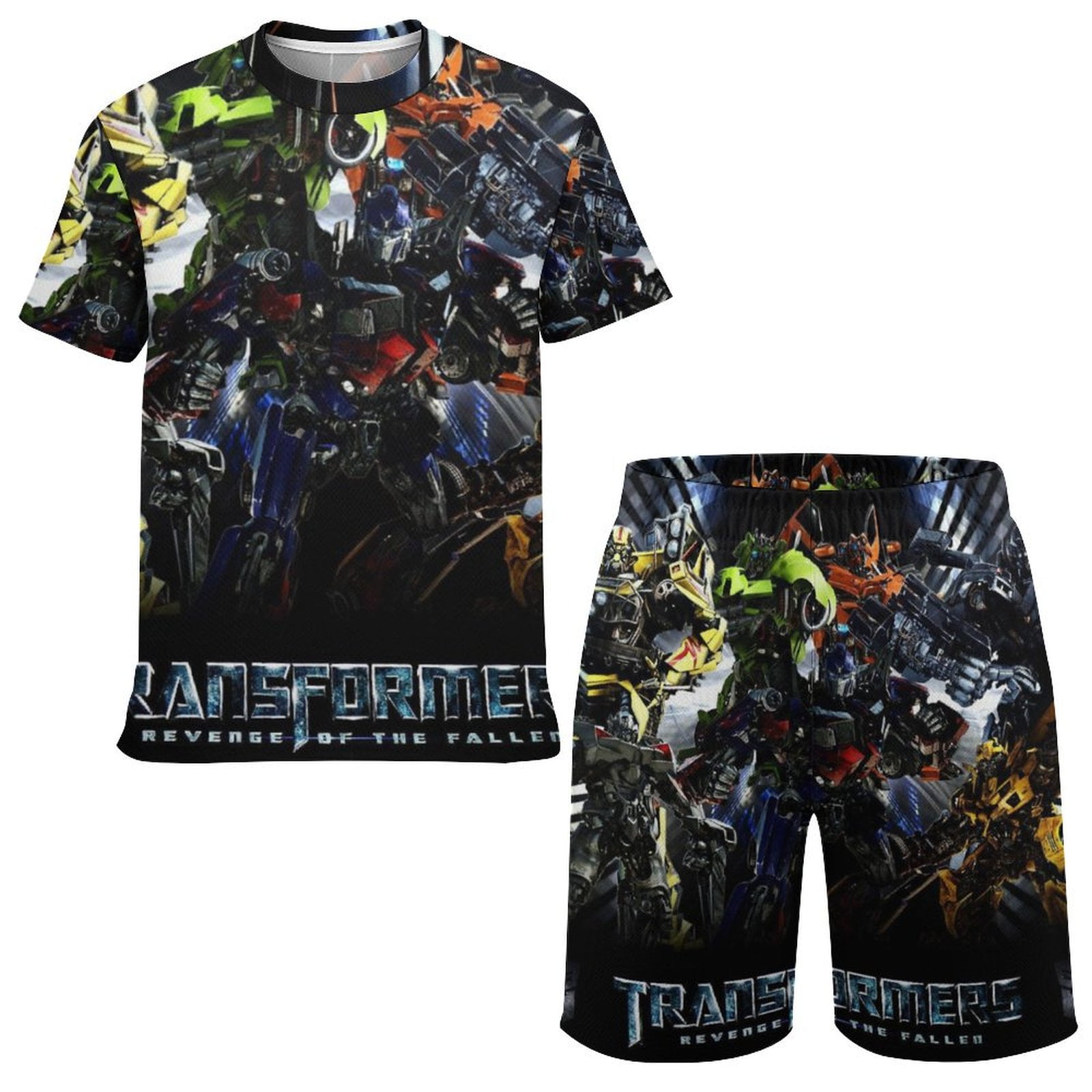 Transformers Kids Short Sleeve Mesh T-Shirt And Shorts Outfit Set ...