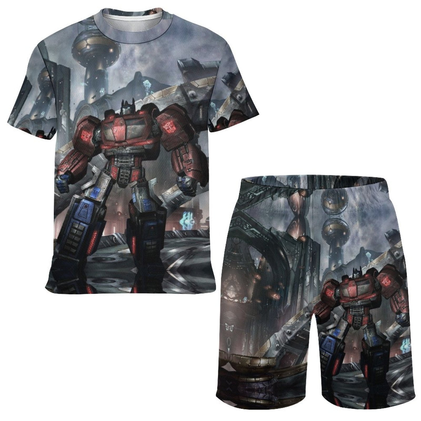 Transformers Kids Short Sleeve Mesh T-Shirt And Shorts Outfit Set ...