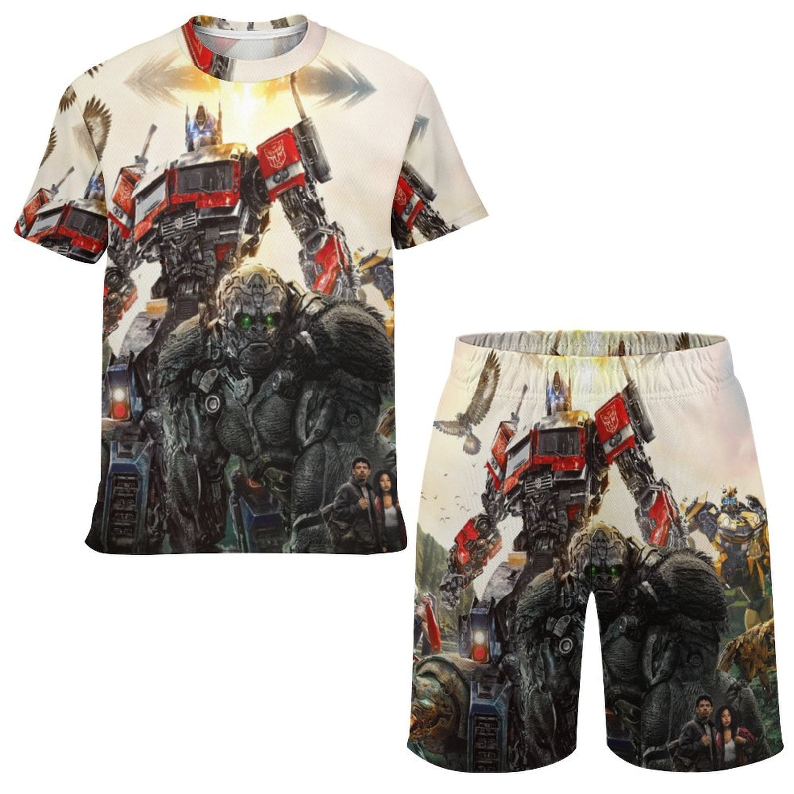 Transformers Kids Short Sleeve Mesh T-Shirt And Shorts Outfit Set ...