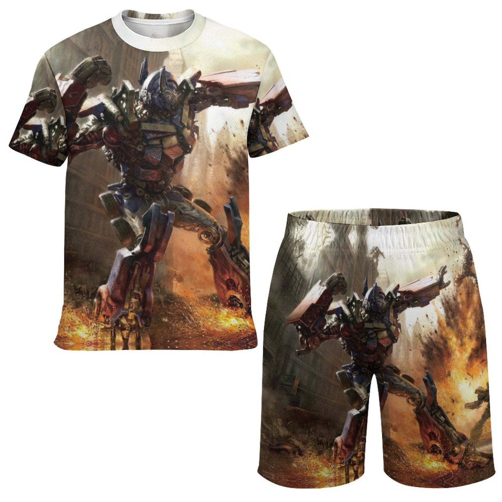Transformers Kids Short Sleeve Mesh T-Shirt And Shorts Outfit Set ...