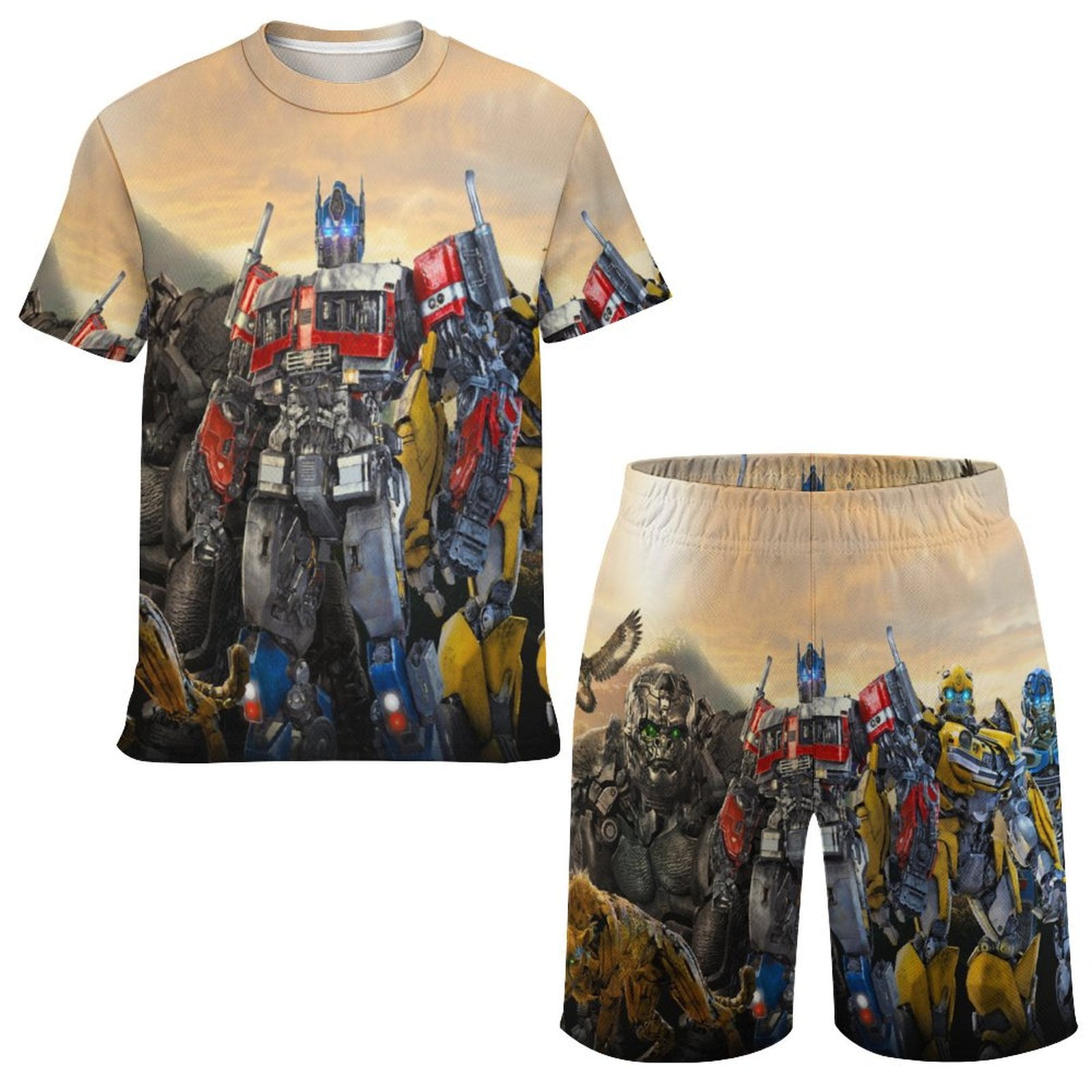 Transformers Kids Short Sleeve Mesh T-Shirt And Shorts Outfit Set ...