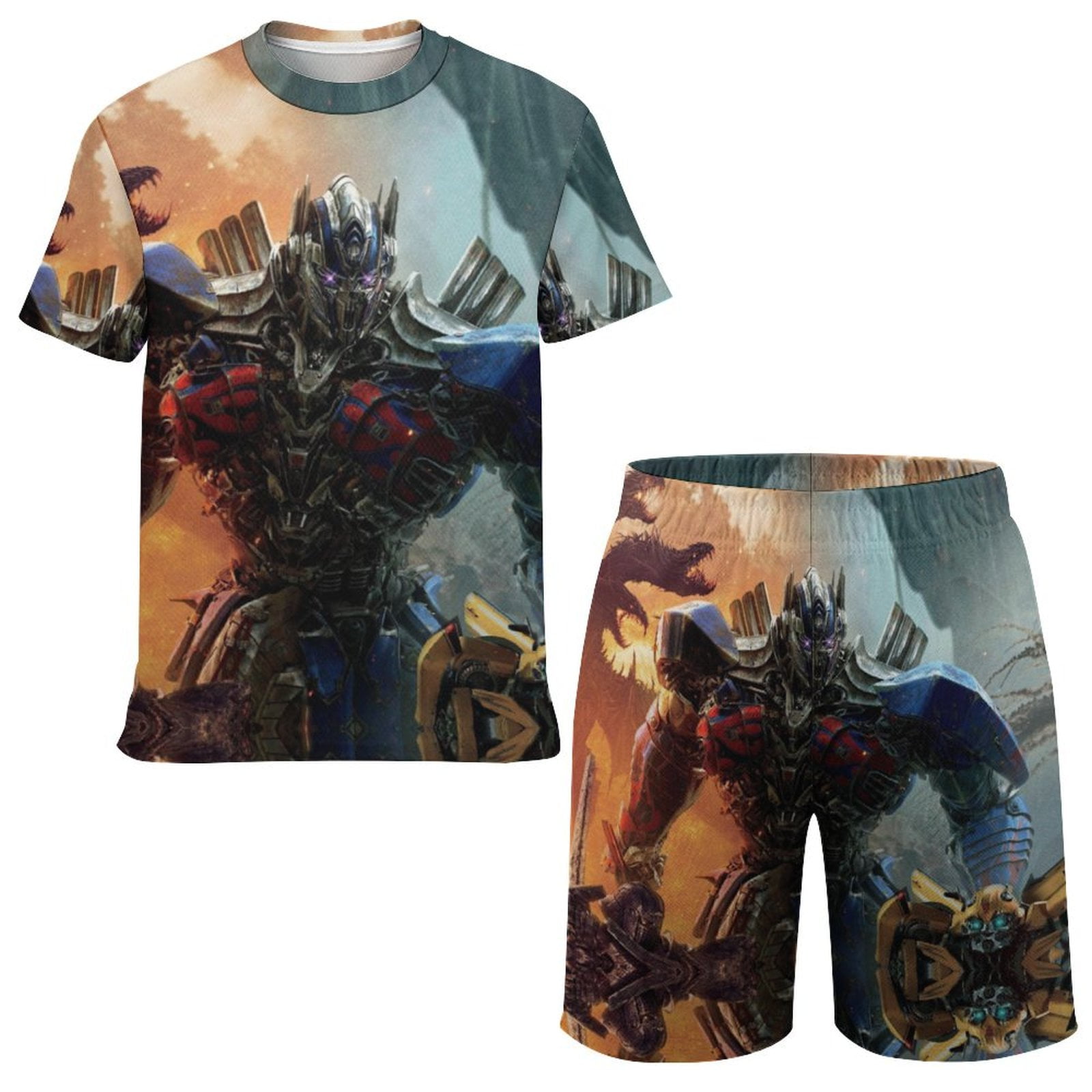Transformers Kids Short Sleeve Mesh T-Shirt And Shorts Outfit Set ...