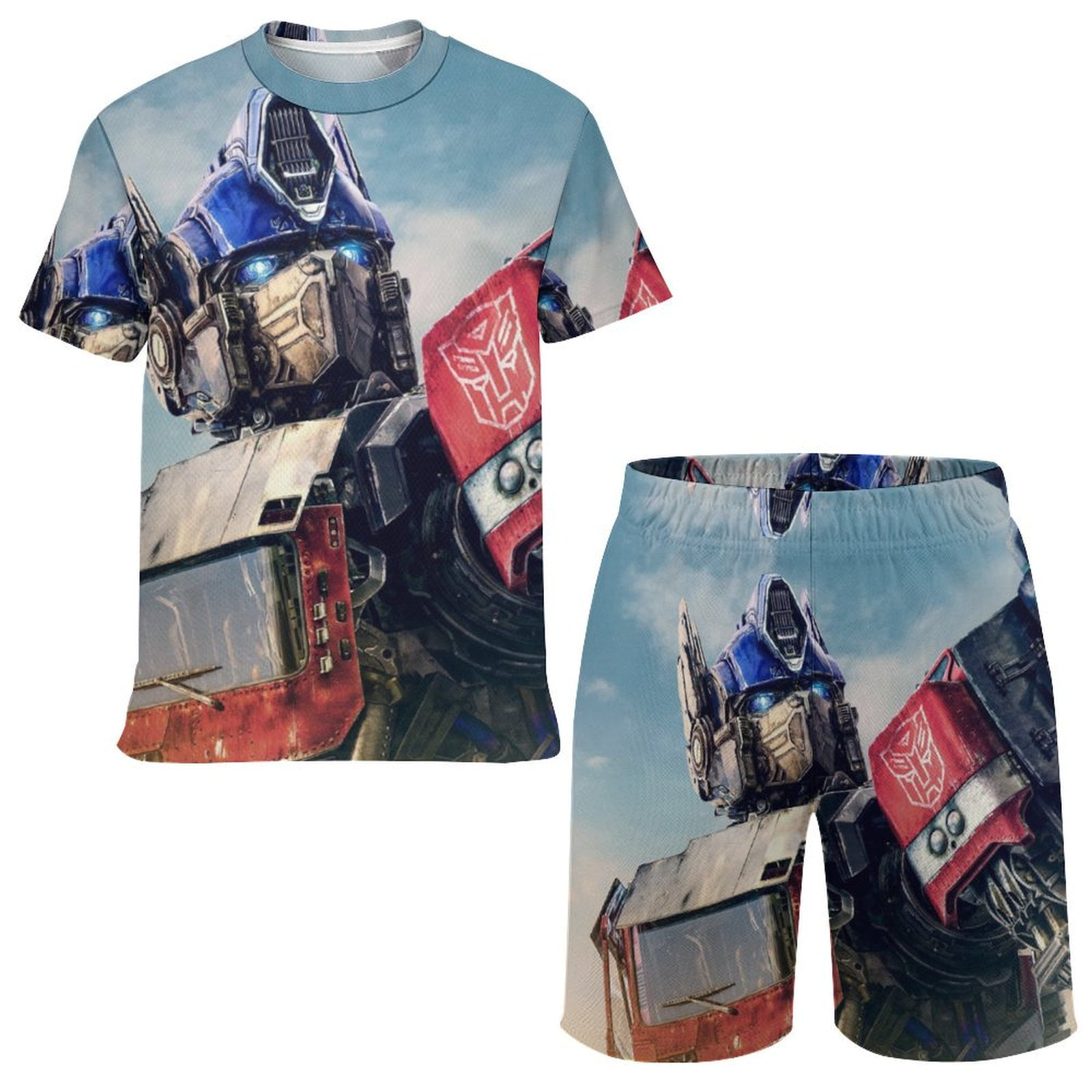 Transformers Kids Short Sleeve Mesh T-Shirt And Shorts Outfit Set ...