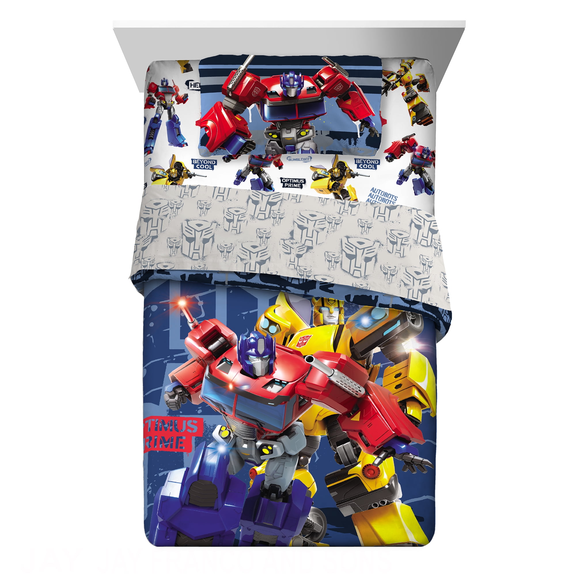 Hasbro Transformers Twin Bedding Set, Microfiber Comforter and Sheets ...