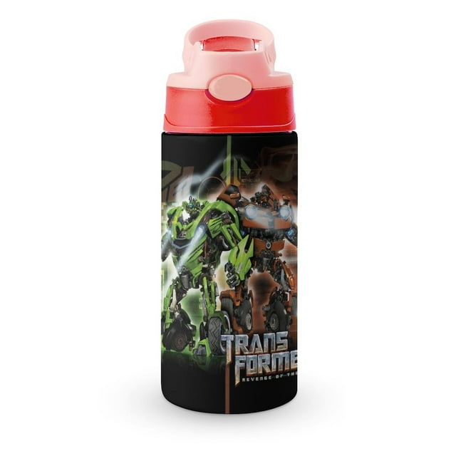 Transformers Kids Water Bottle with Straw Lid Insulated Stainless Steel Reusable Tumbler for ...