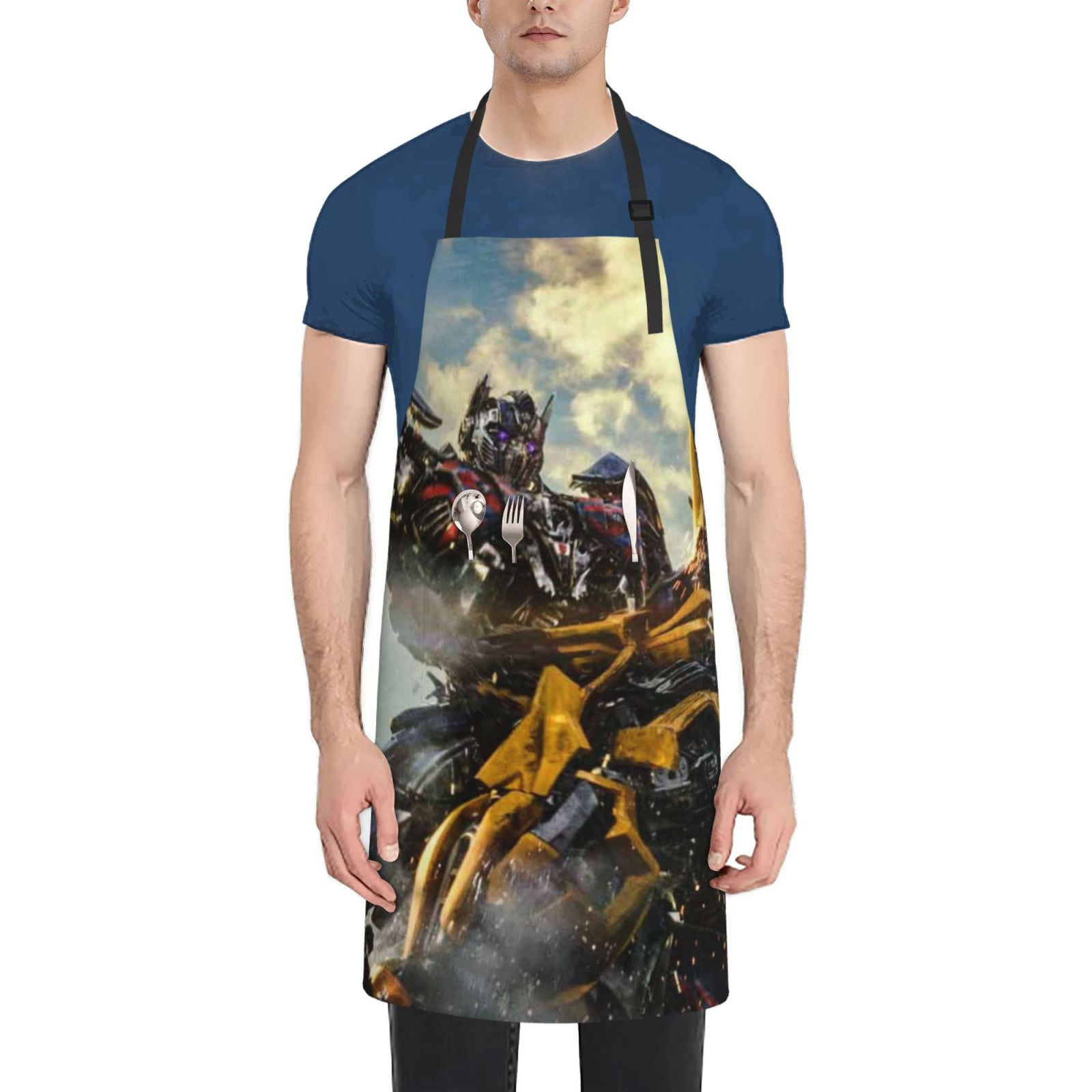 Transformers Kitchen Cooking Aprons Adjustable Waterproof Apron Bib ...