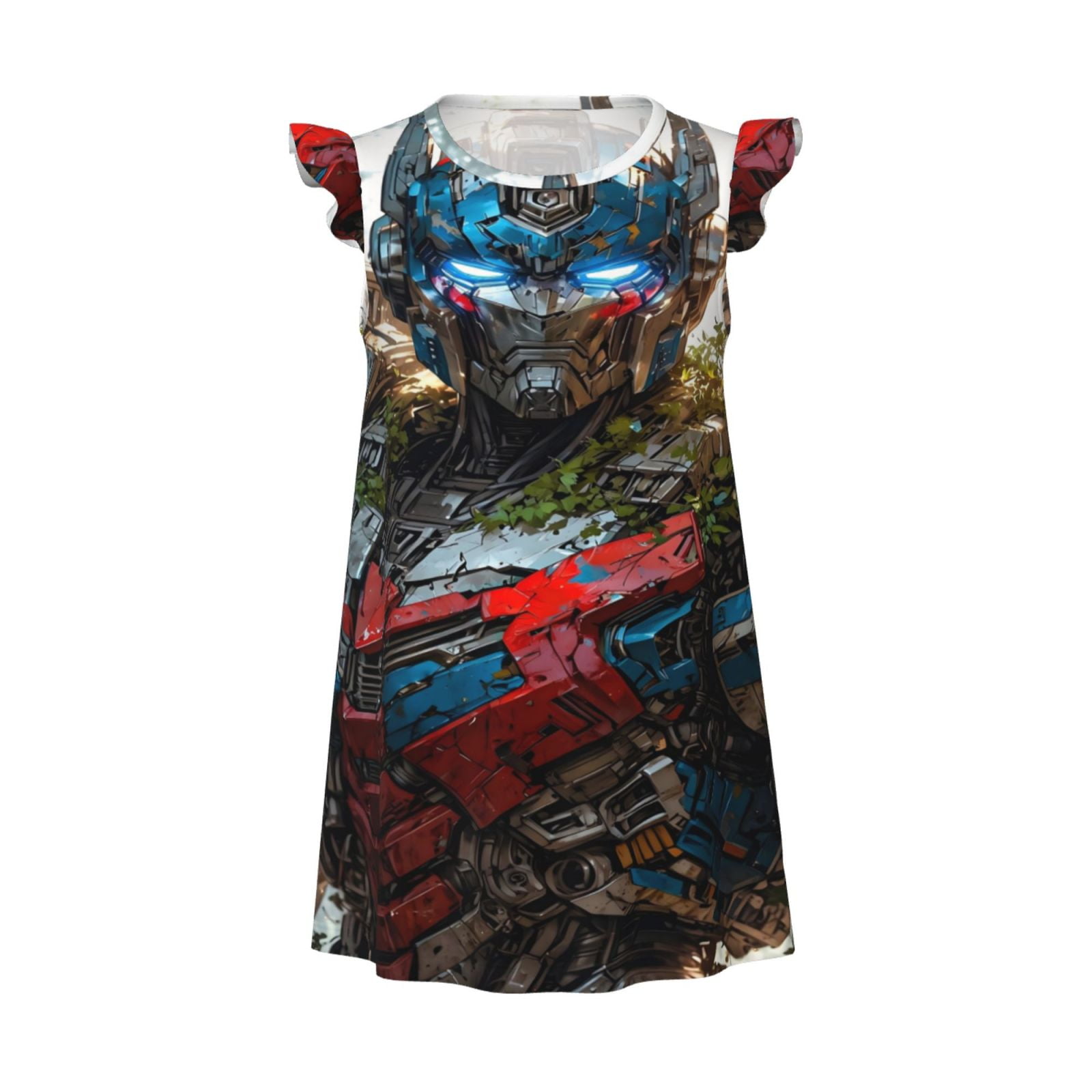 Transformers Little Girls Nightgowns Soft Flutter Sleeve Night Dress ...