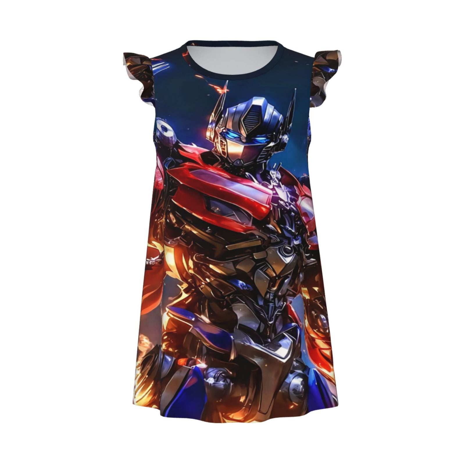 Transformers Little Girls Nightgowns Soft Flutter Sleeve Night Dress ...