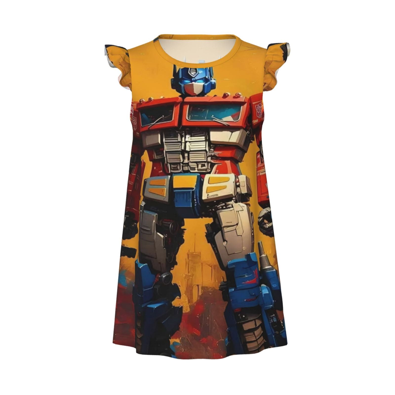 Transformers Little Girls Nightgowns Soft Flutter Sleeve Night Dress ...