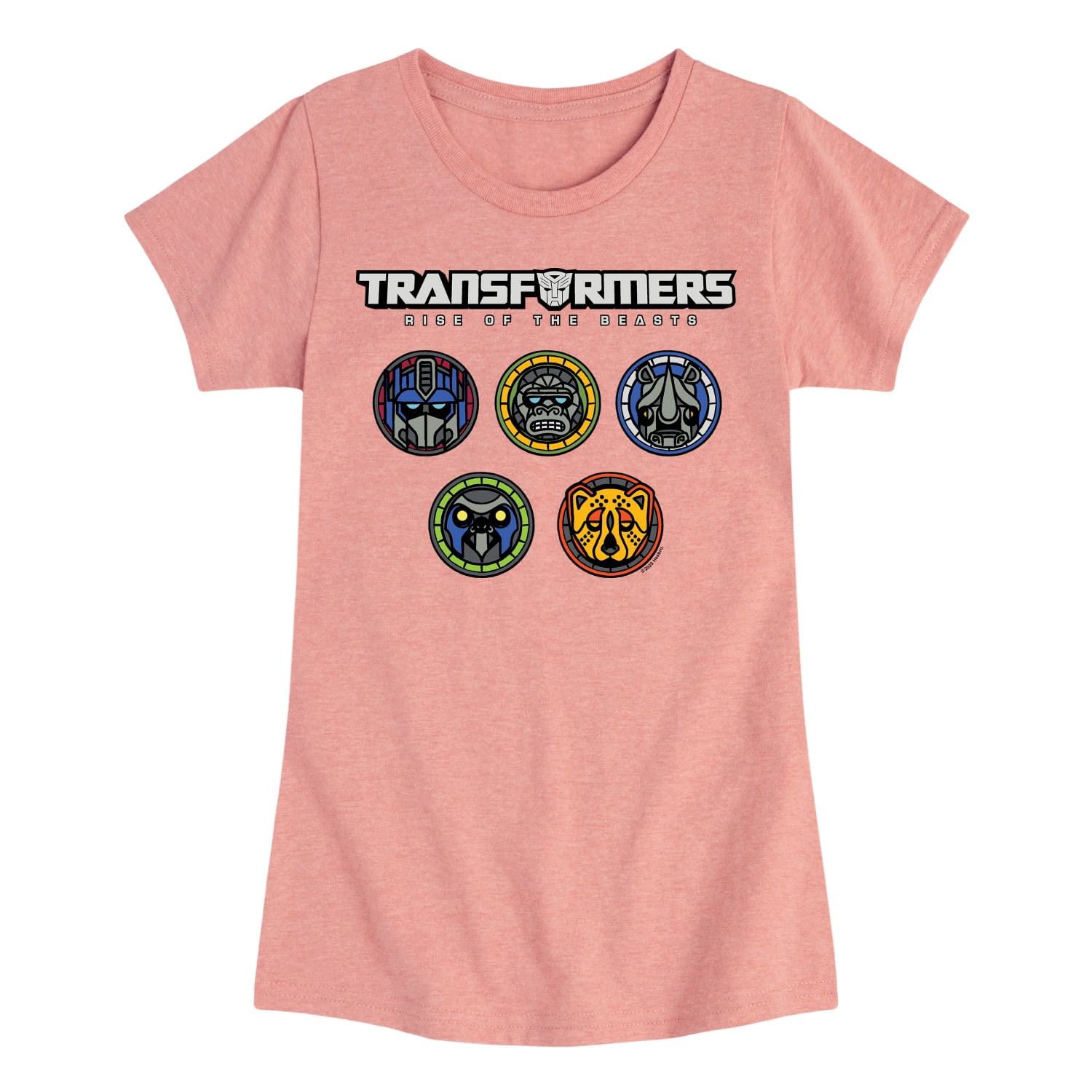 Transformers - Logo With Badges - Girls Fitted Short Sleeve T-Shirt ...