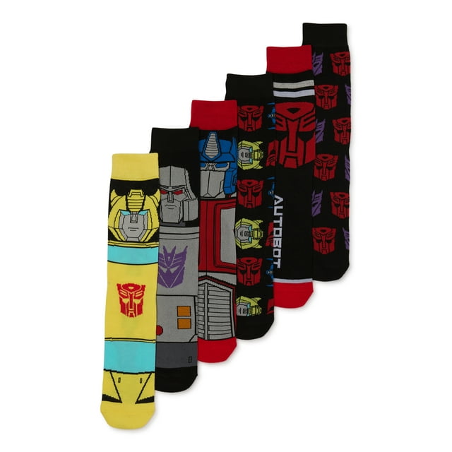 Transformers Men’s Crew Socks, 6-Pack - Walmart.com
