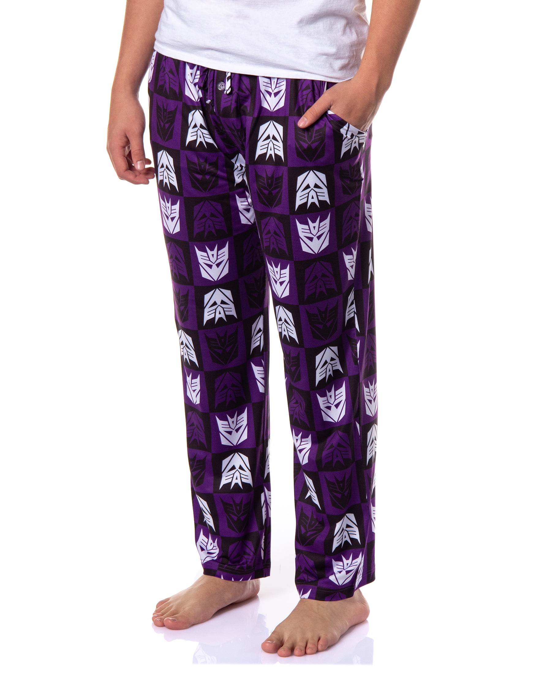 Transformers Men's Decepticon Logo Tile Print Lounge Sleep Pajama Pants ...