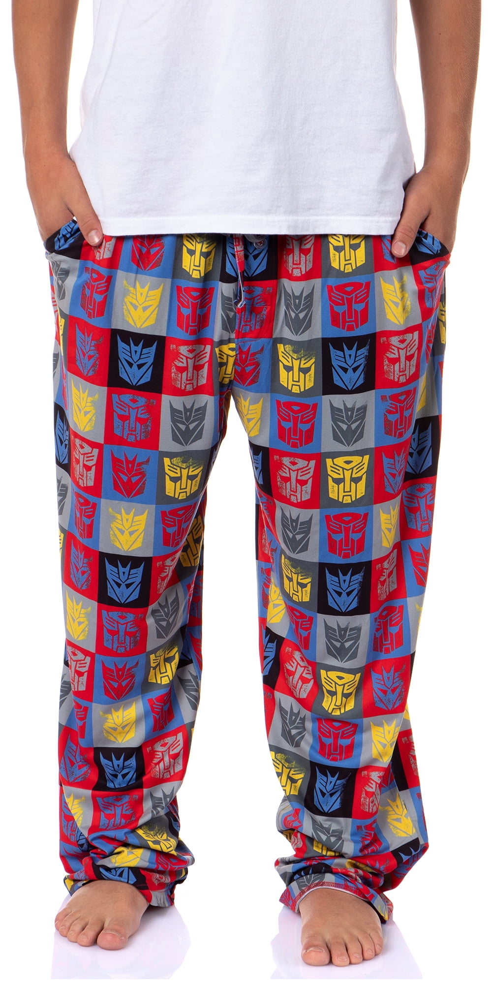 Transformers Men's Square Panel Optimus Prime Bumblebee Sleep Pajama ...