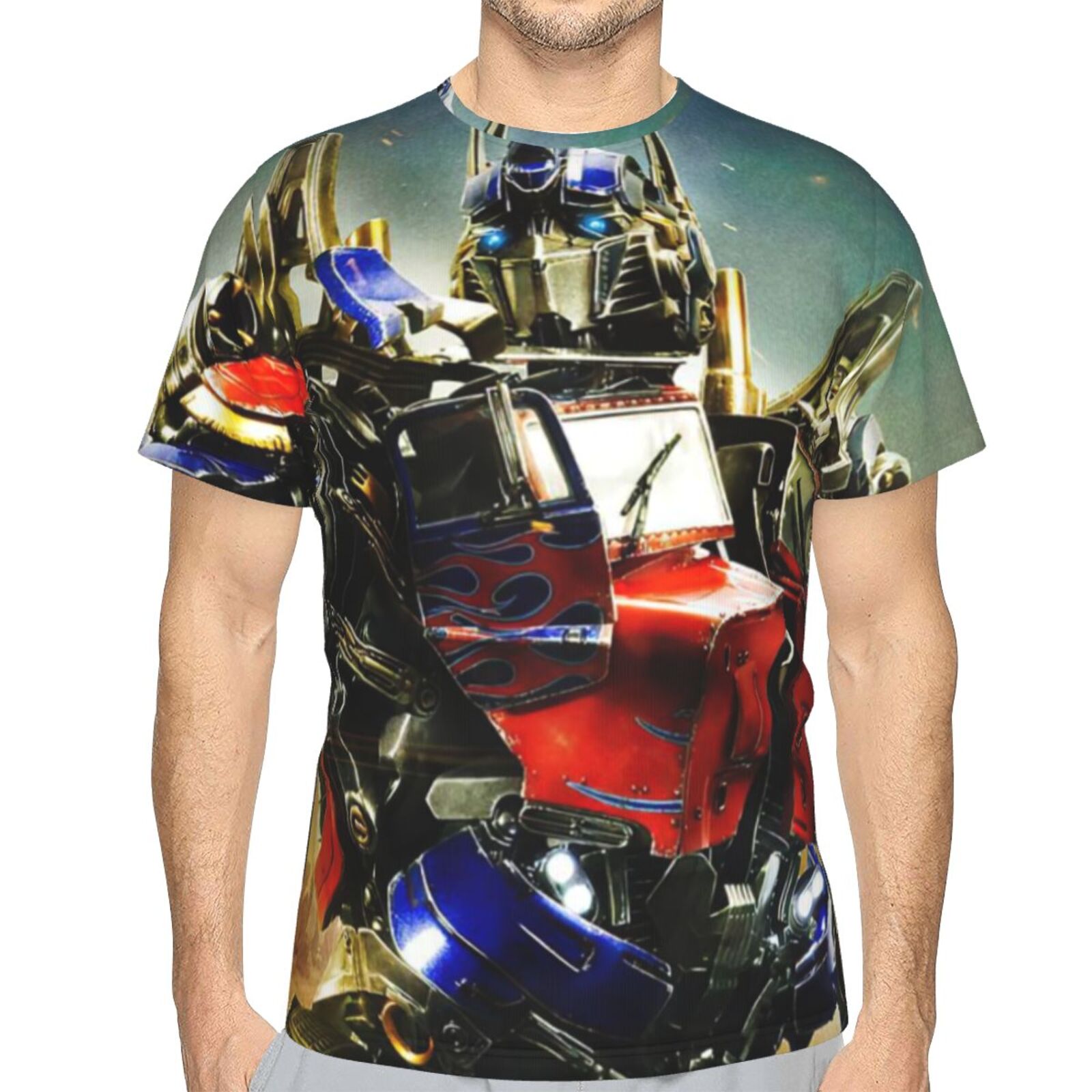Transformers Mens 3d Print Casual Short Sleeve T Shirts Tee Tops ...